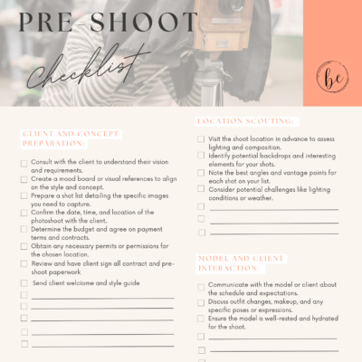 A Photographer’s Guide to Pre-Shoot Planning - Shoot Spaces